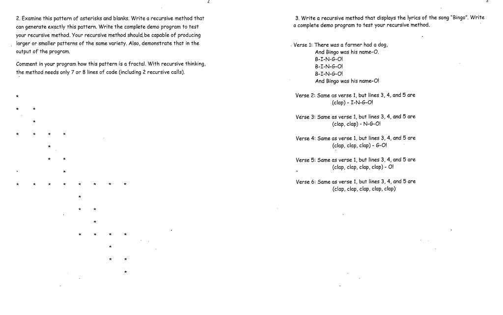 Solved 3. Write a recursive method that displays the | Chegg.com