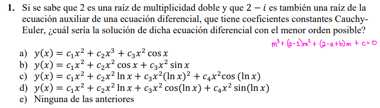 Solved Knowing that 2 is a root of double multiplicity and | Chegg.com