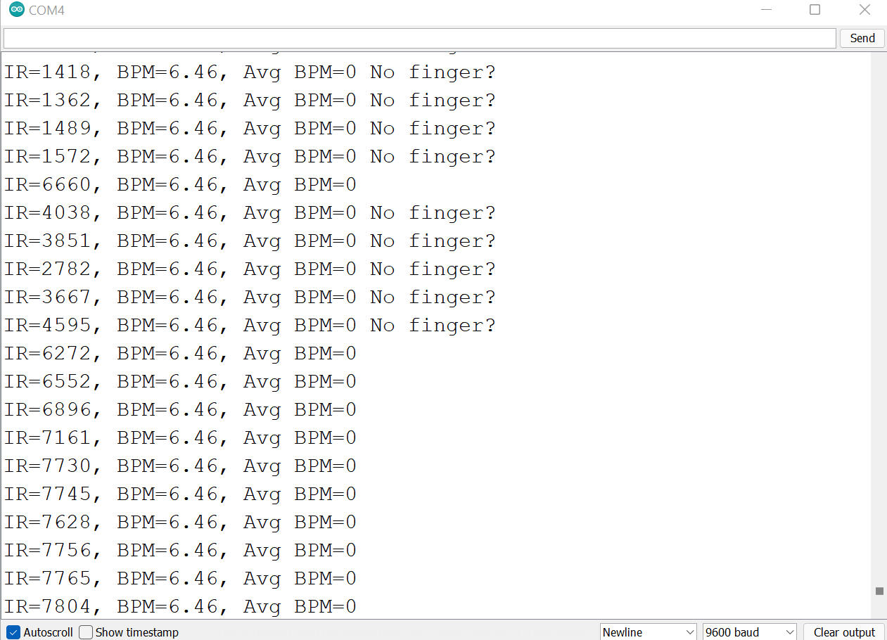 Solved I can't seem to get a BPM reading from the sensor, | Chegg.com