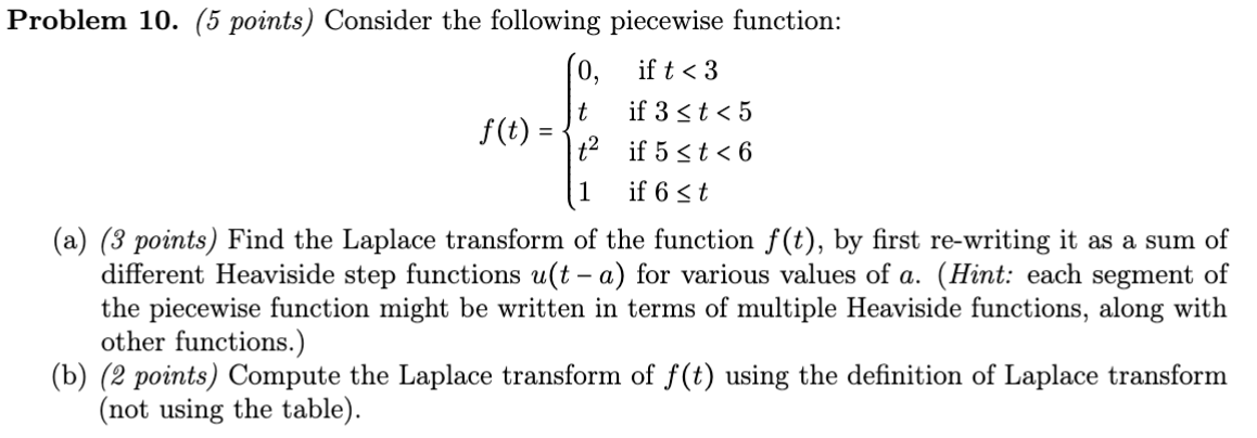 Solved Problem 10. (5 ﻿points) ﻿Consider the following | Chegg.com