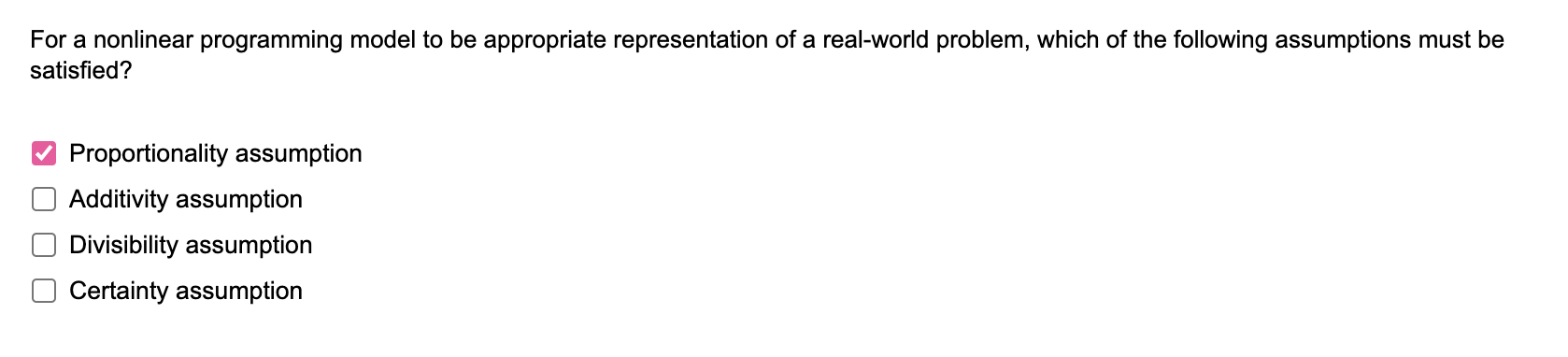 Solved For a nonlinear programming model to be appropriate | Chegg.com
