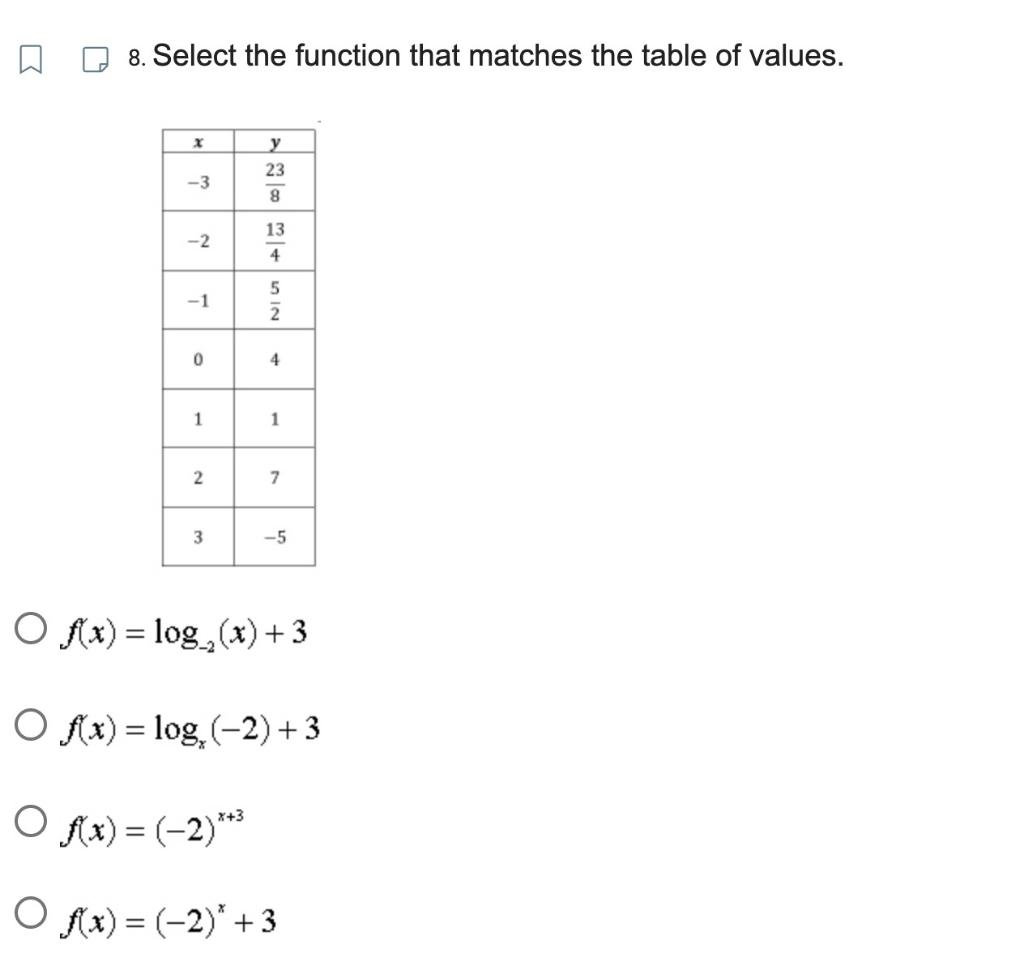 Solved 3 If Log7 X 13 What Is The Value Of Log1 7 X