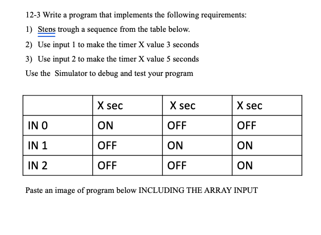 12-1 Write a program that implements the following | Chegg.com