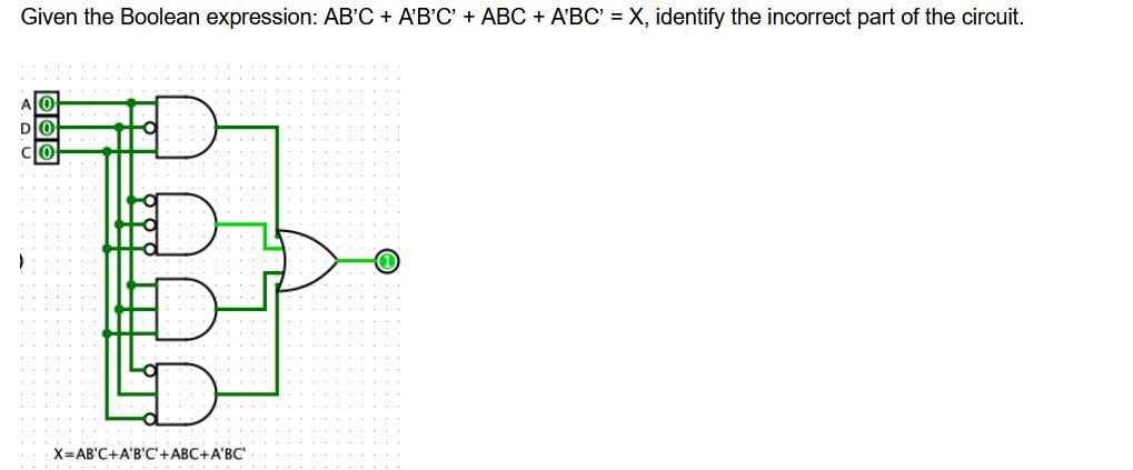 Solved Given the Boolean expression: AB'C + A'B'C' + ABC + | Chegg.com