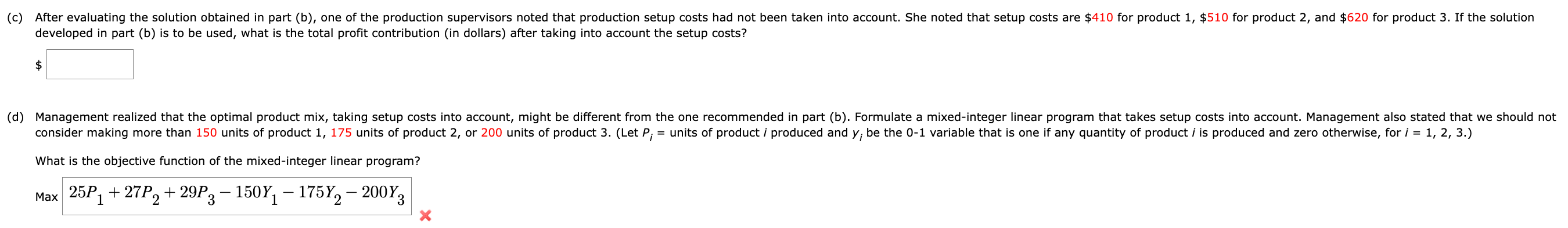 Solved (a) Formulate a linear programming model for | Chegg.com