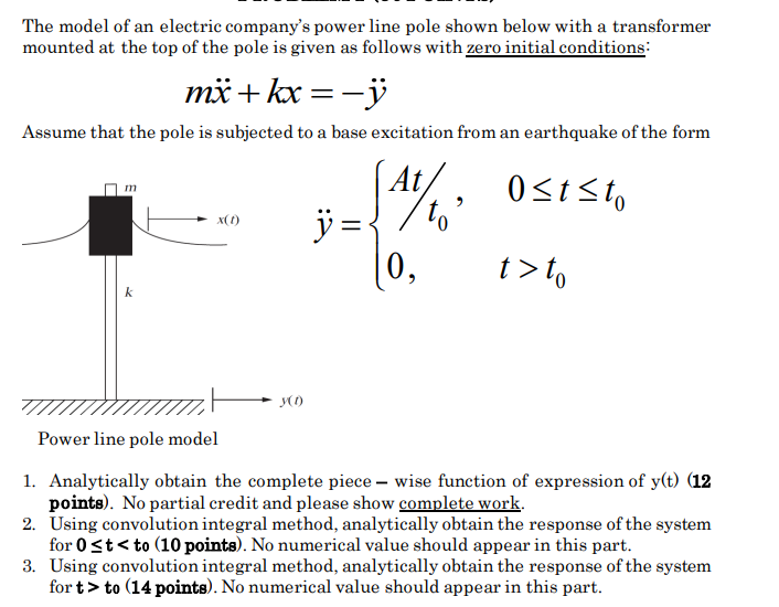 Solved The model of an electric company's power line pole | Chegg.com