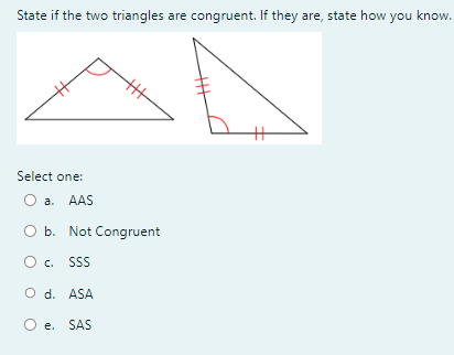 Solved State if the two triangles are congruent. If they | Chegg.com