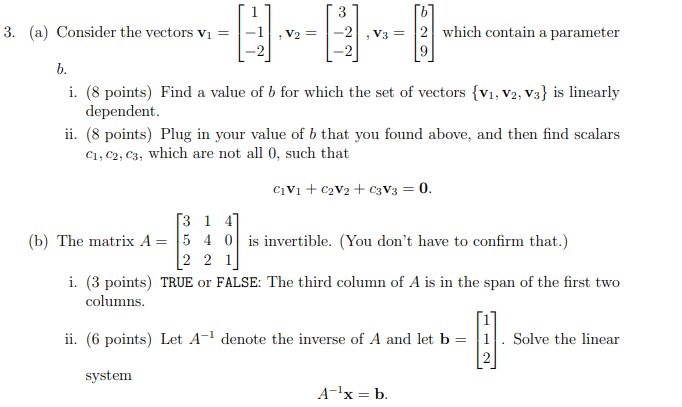 Solved 3. (a) Consider the vectors Vı = V2 = V3 = 間 2 which | Chegg.com