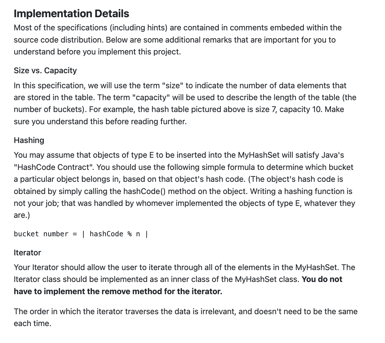 Solved Implementation Details Most of the specifications | Chegg.com