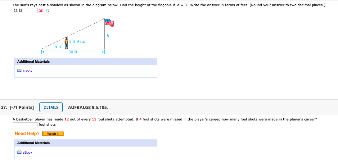 Solved The sun's rays cast a shadow as shown in the diagram | Chegg.com
