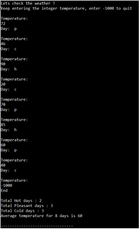 Solved Write a program to process a collection of daily | Chegg.com