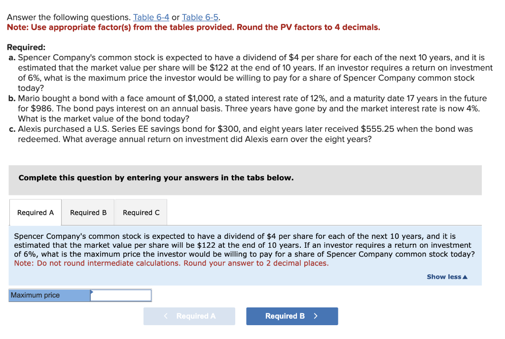 Solved Answer the following questions. Table 6−4 or Table | Chegg.com