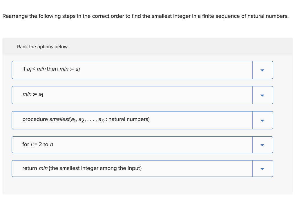 Solved Rearrange the following steps in the correct order to | Chegg.com