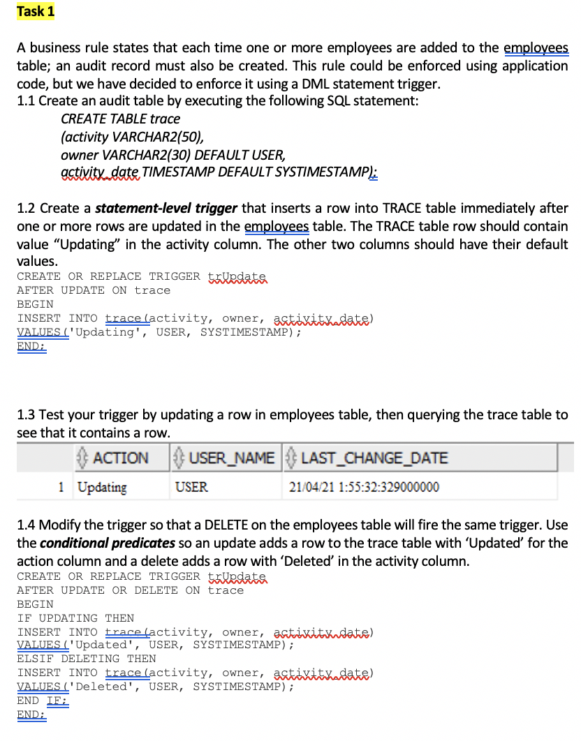 Objectives: . . To write a simple PLS/SQL to oracle | Chegg.com