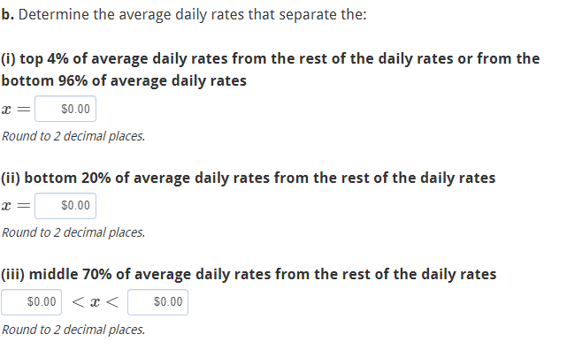 Solved The average daily rate of a hotel in Canada as of | Chegg.com
