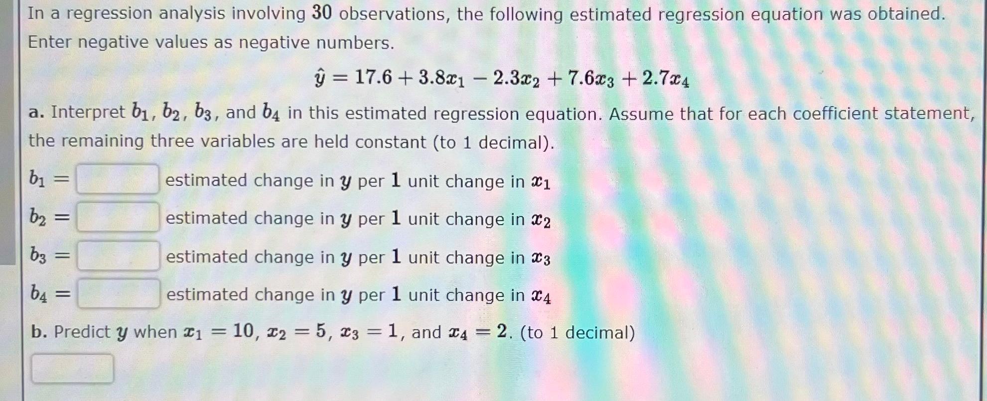 Solved In a regression analysis involving 30 observations, | Chegg.com Solved In a regression analysis involving 30 observations, | Chegg.com