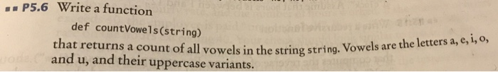Solved P56 Write A Function Def Countvowelsstring That 1448