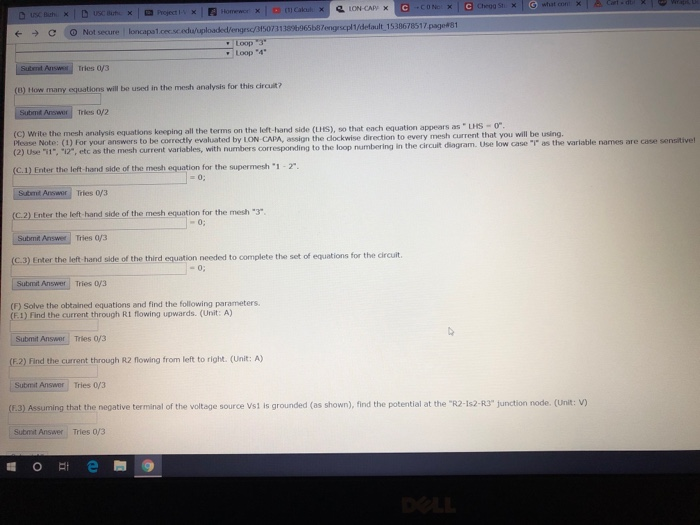 Solved Vs3 RS R2 R3 R1 Is2 2 R4 Vs1 Q4. In the circuit, | Chegg.com
