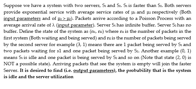 Solved Suppose we have a system with two servers, S1 and S2. | Chegg.com