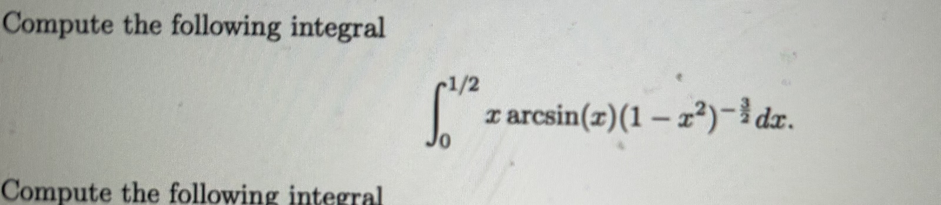 Solved Compute the following | Chegg.com