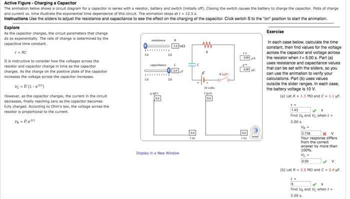 Solved Active Figure-Charging a Capacitor The animation | Chegg.com
