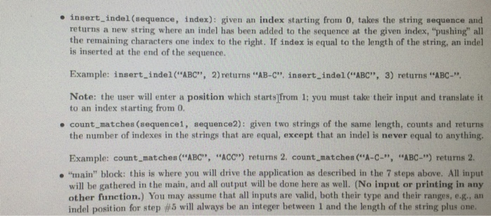 For the first milestone, write a Python program that | Chegg.com
