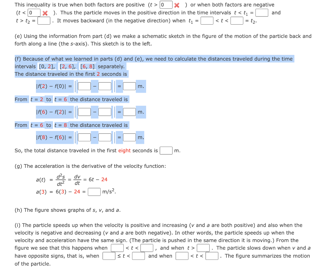 Solved I=0 t=1 EXAMPLE 1 The position of a particle is given | Chegg.com
