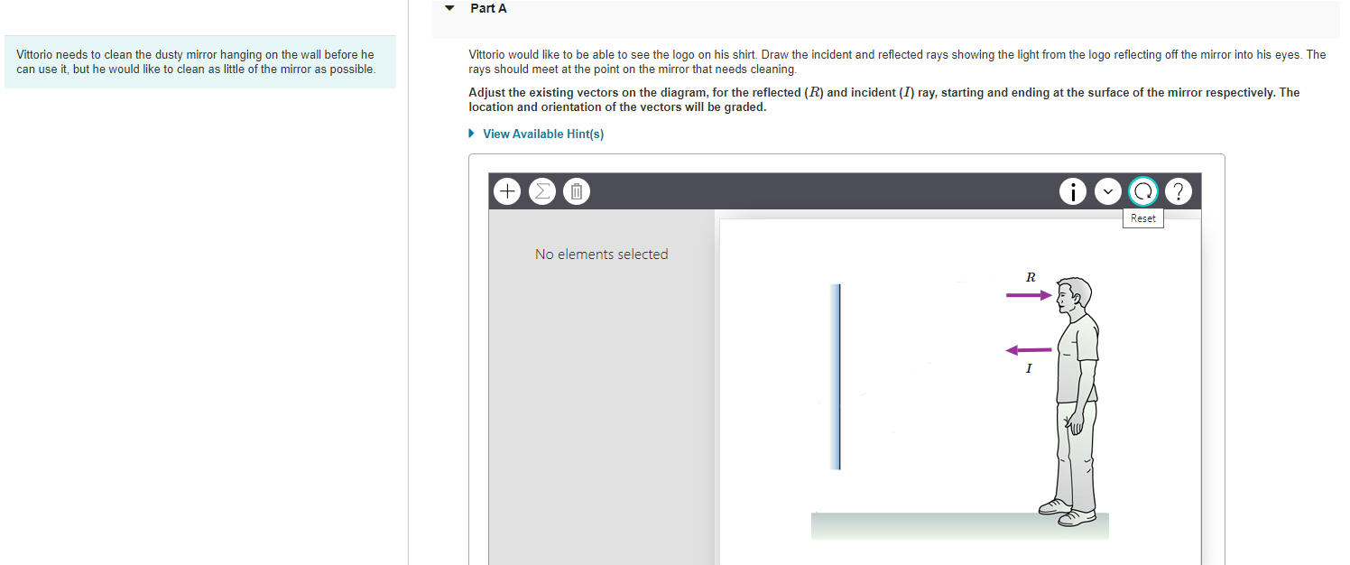 Solved Vittorio needs to clean the dusty mirror hanging on | Chegg.com