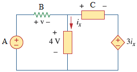 Solved Calculate v and ix in the given circuit. Assume A = | Chegg.com