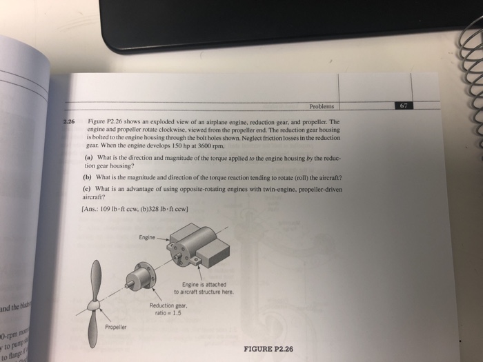 Solved Problems 6 Figure P2.26 shows an exploded view of an | Chegg.com