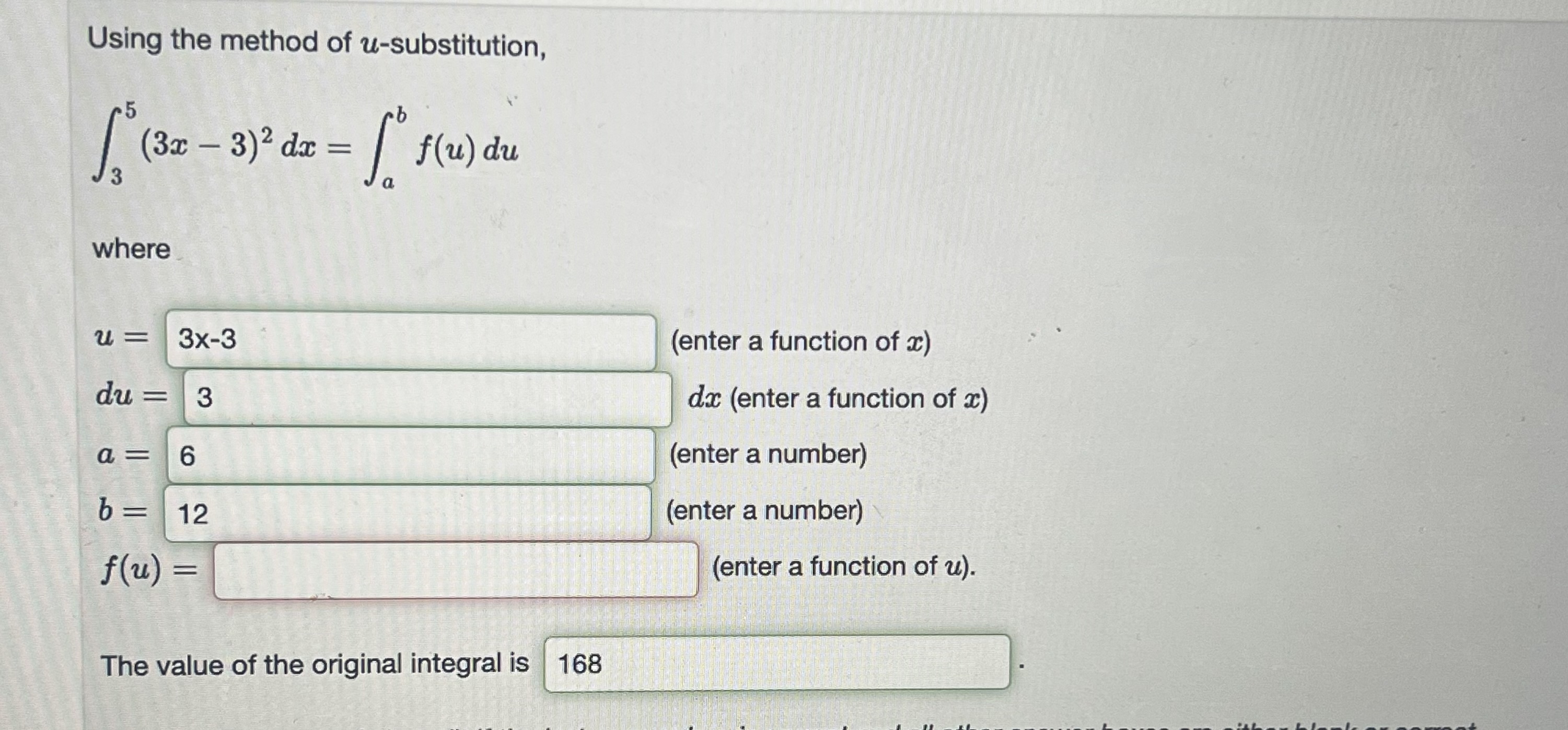 Solved Using the method of u-substitution, | Chegg.com