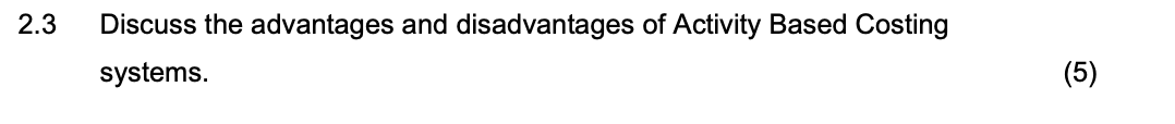 Solved 2.3 Discuss the advantages and disadvantages of | Chegg.com