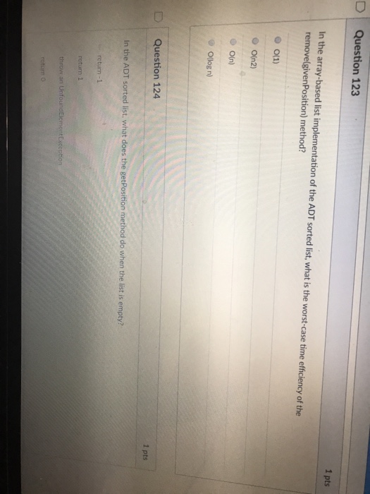 Solved In the interface Listintérface, the method public | Chegg.com