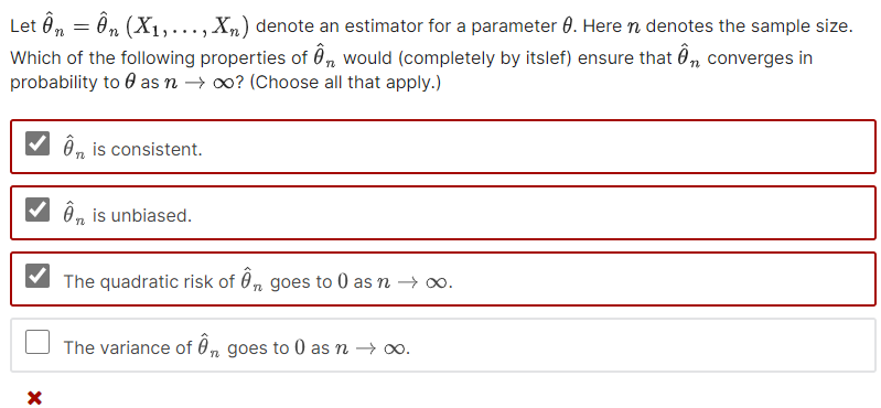 Solved Let θ^n=θ^n(X1,…,Xn) denote an estimator for a | Chegg.com