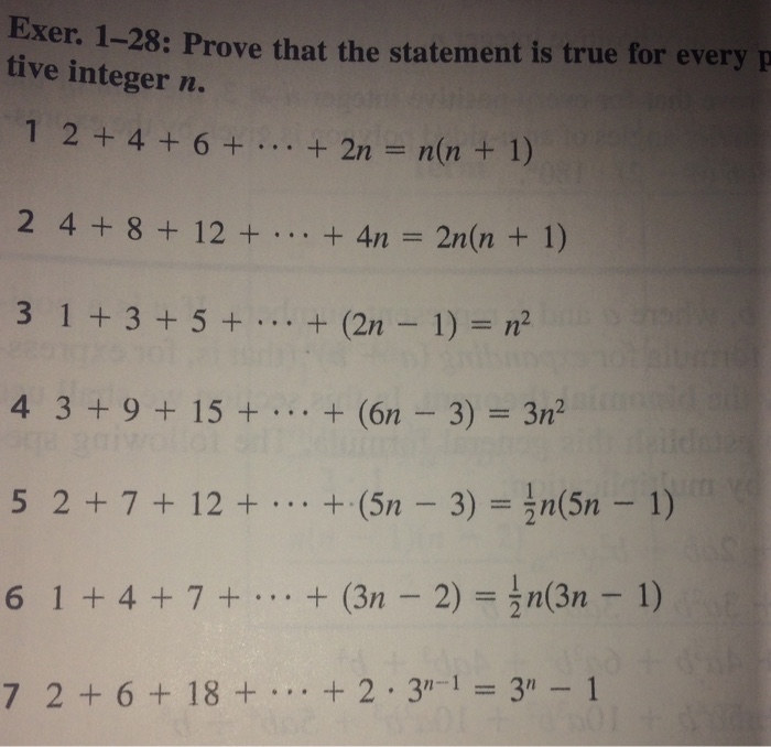 Solved Exer. 1-28: Prove that the statement is true for | Chegg.com