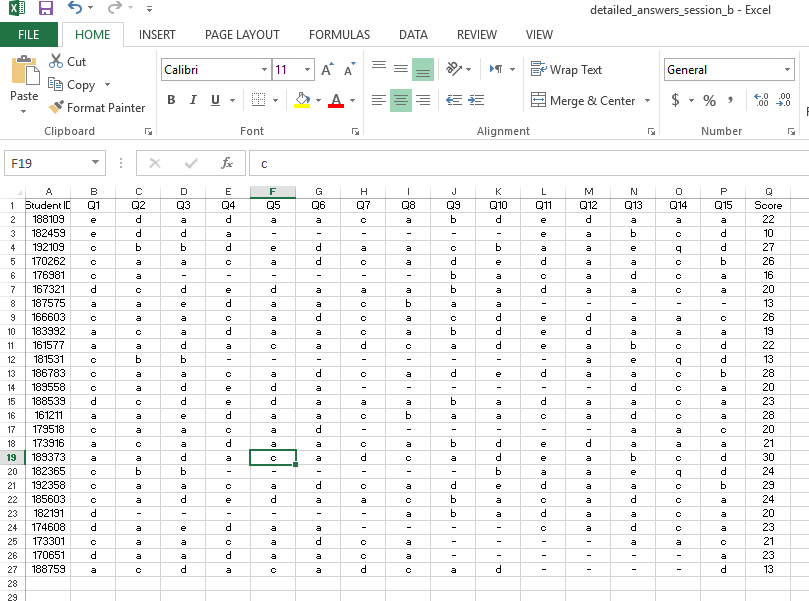 The excel files grades.xls and answer_details.xls | Chegg.com