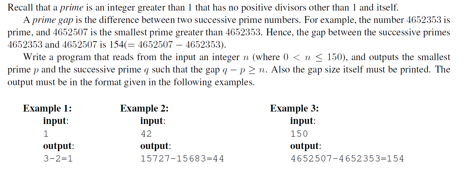 Solved Recall that a prime is an integer greater than 1 that | Chegg.com