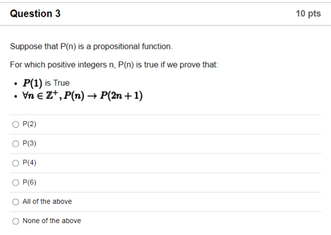 Solved Suppose that P(n) is a propositional function.For | Chegg.com