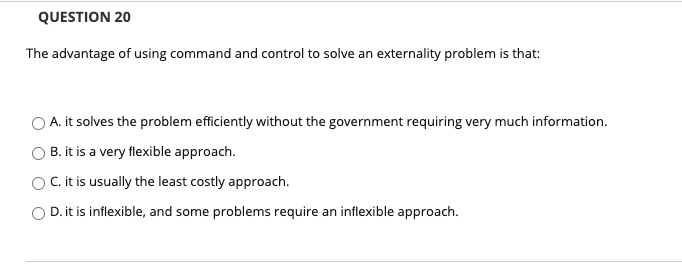 Solved QUESTION 20 The advantage of using command and | Chegg.com