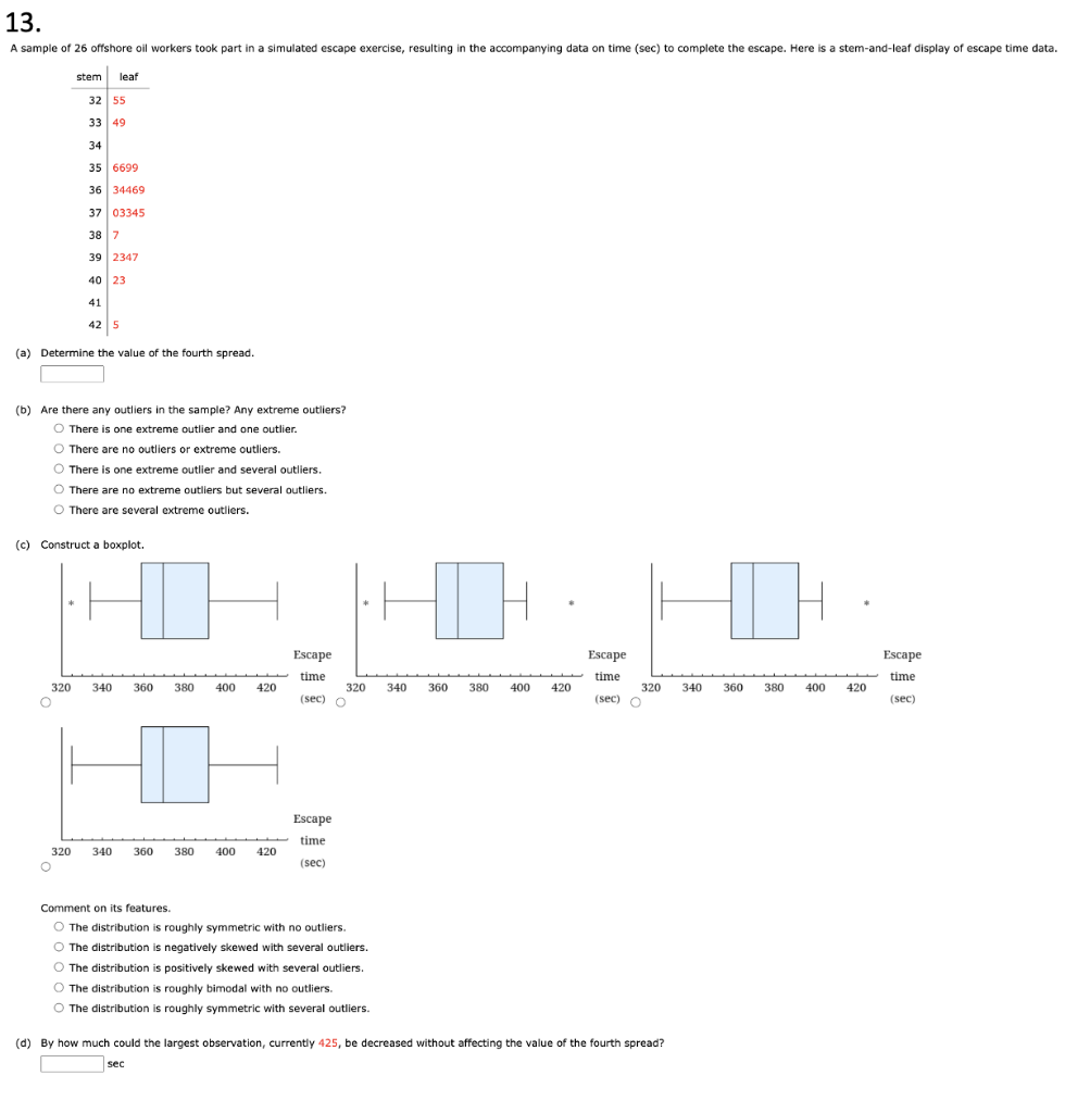 Solved (a) Determine the value of the fourth spread. (b) Are | Chegg.com