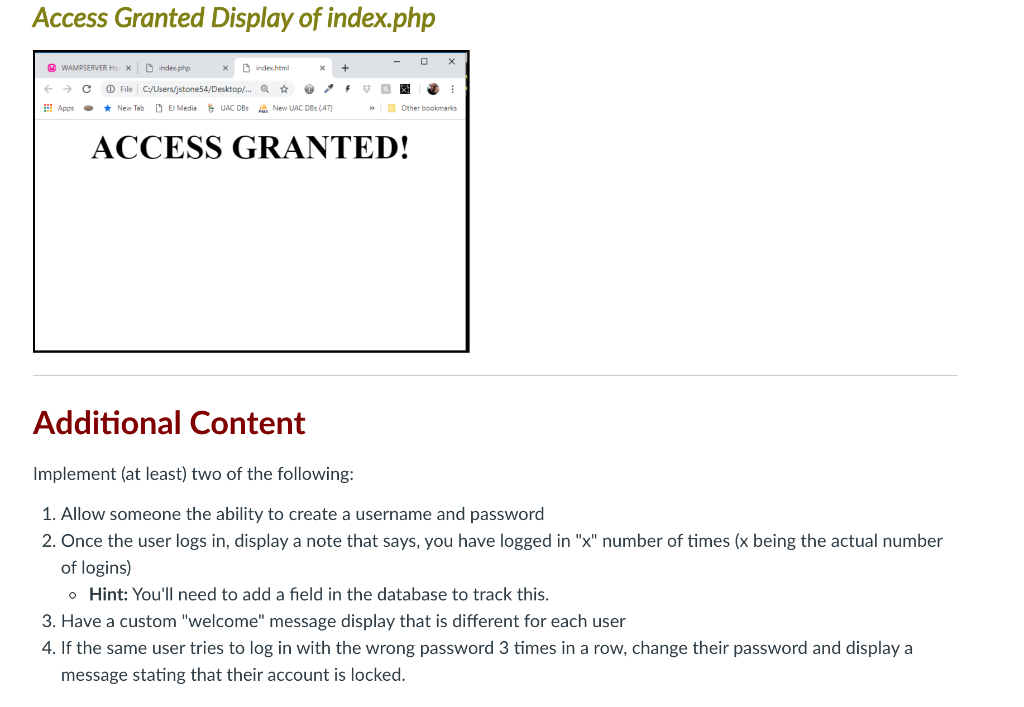 Solved Create the following folder structure in your htdocs | Chegg.com