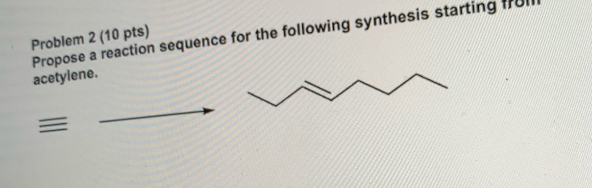 Solved Problem 2 (10 pts) Propose a reaction sequence for | Chegg.com