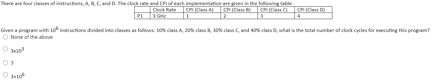 Solved There are four classes of instructions, A, B, C, and | Chegg.com