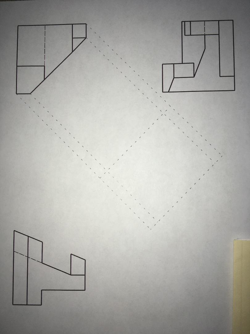 Solved Complete the auxiliary drawing. Please show me how to | Chegg.com
