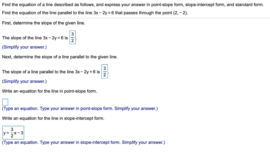 Solved Write an equation for the line in standard form using | Chegg.com