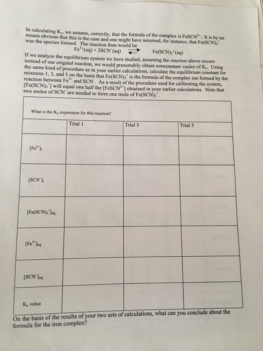 Solved In Calculating K We Assume Correctly That The