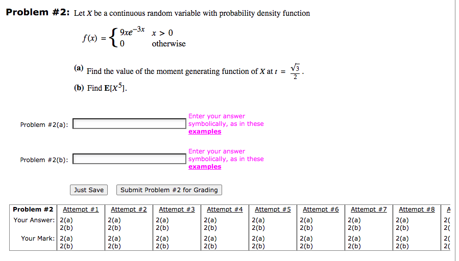 Solved Problem #2: Let X be a continuous random variable | Chegg.com