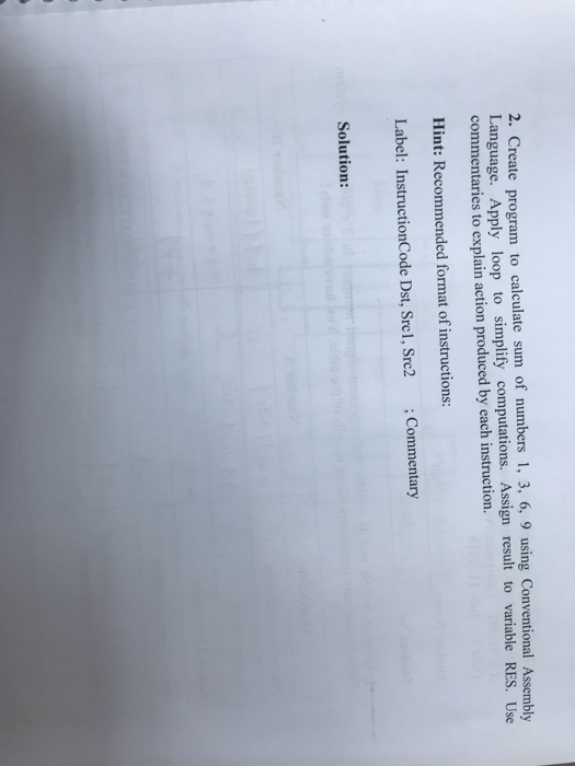Solved Create program to calculate sum of numbers 1, 3, 6, 9 | Chegg.com