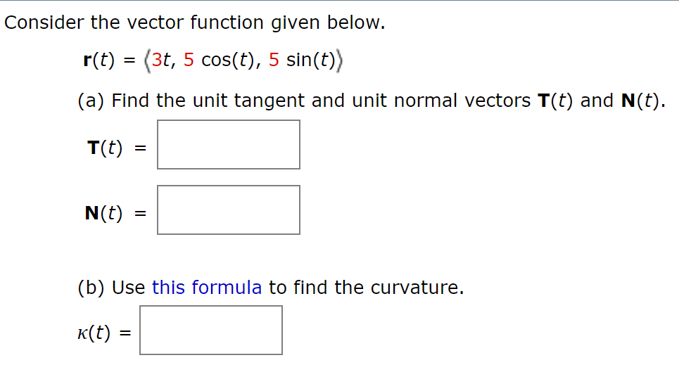 Solved Consider the vector function given below r(t) = 〈3t, | Chegg.com