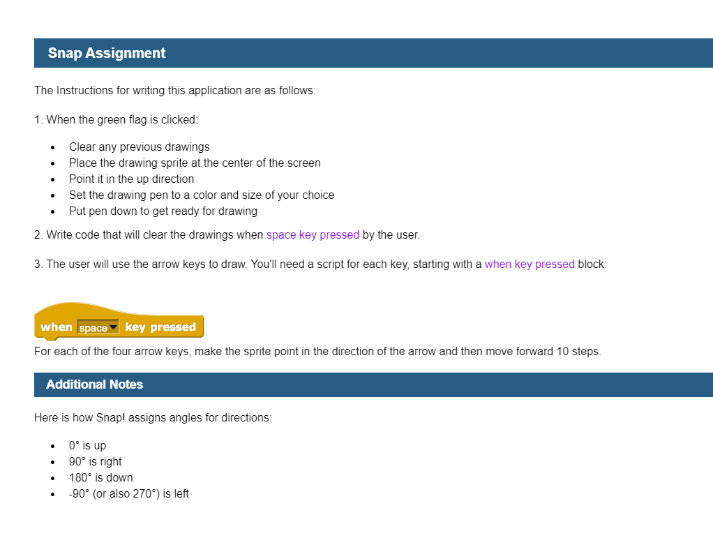 Solved Snap Assignment The Instructions for writing this | Chegg.com